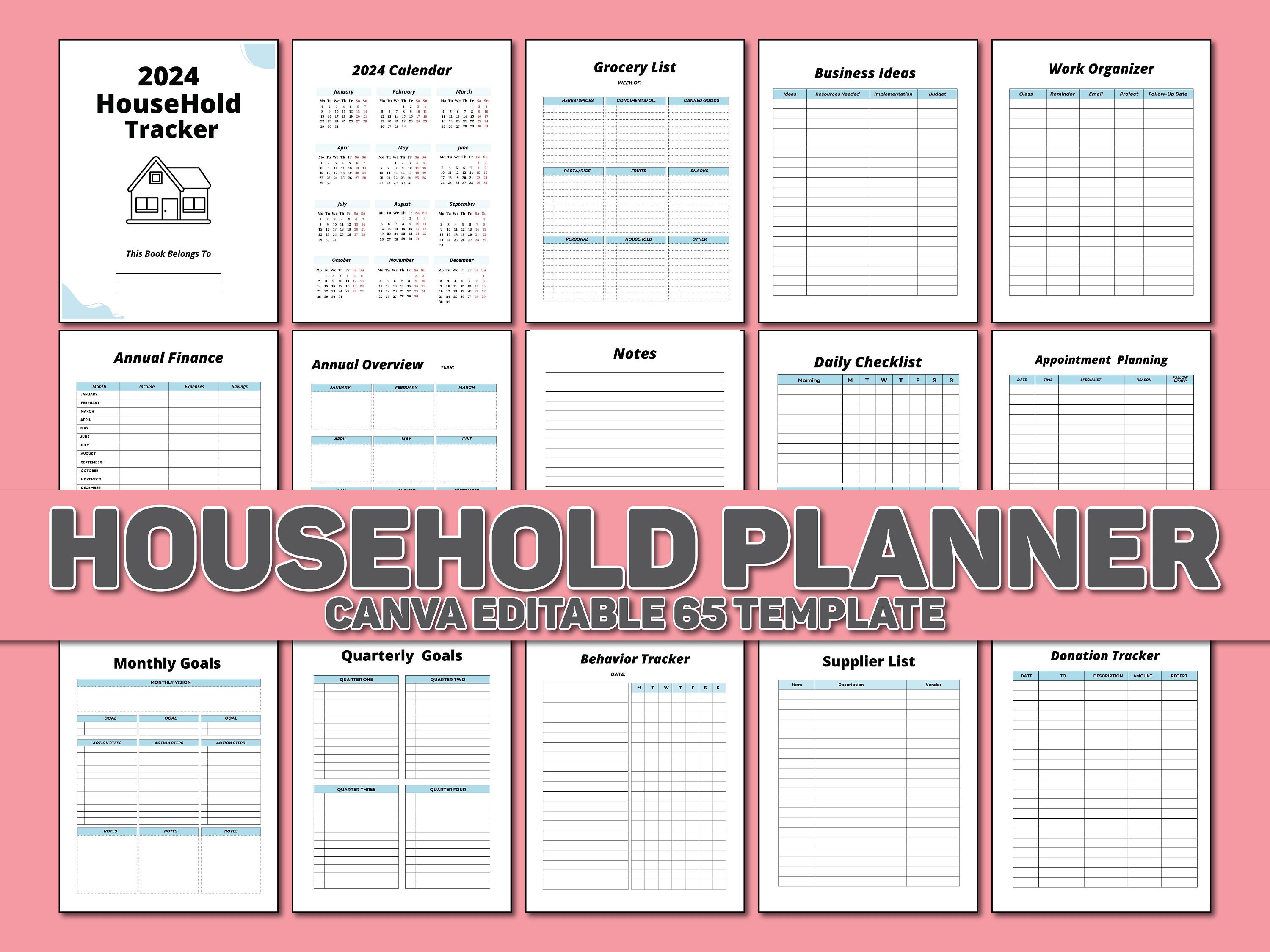 Household Planner Printable Household Management Binder Household ...
