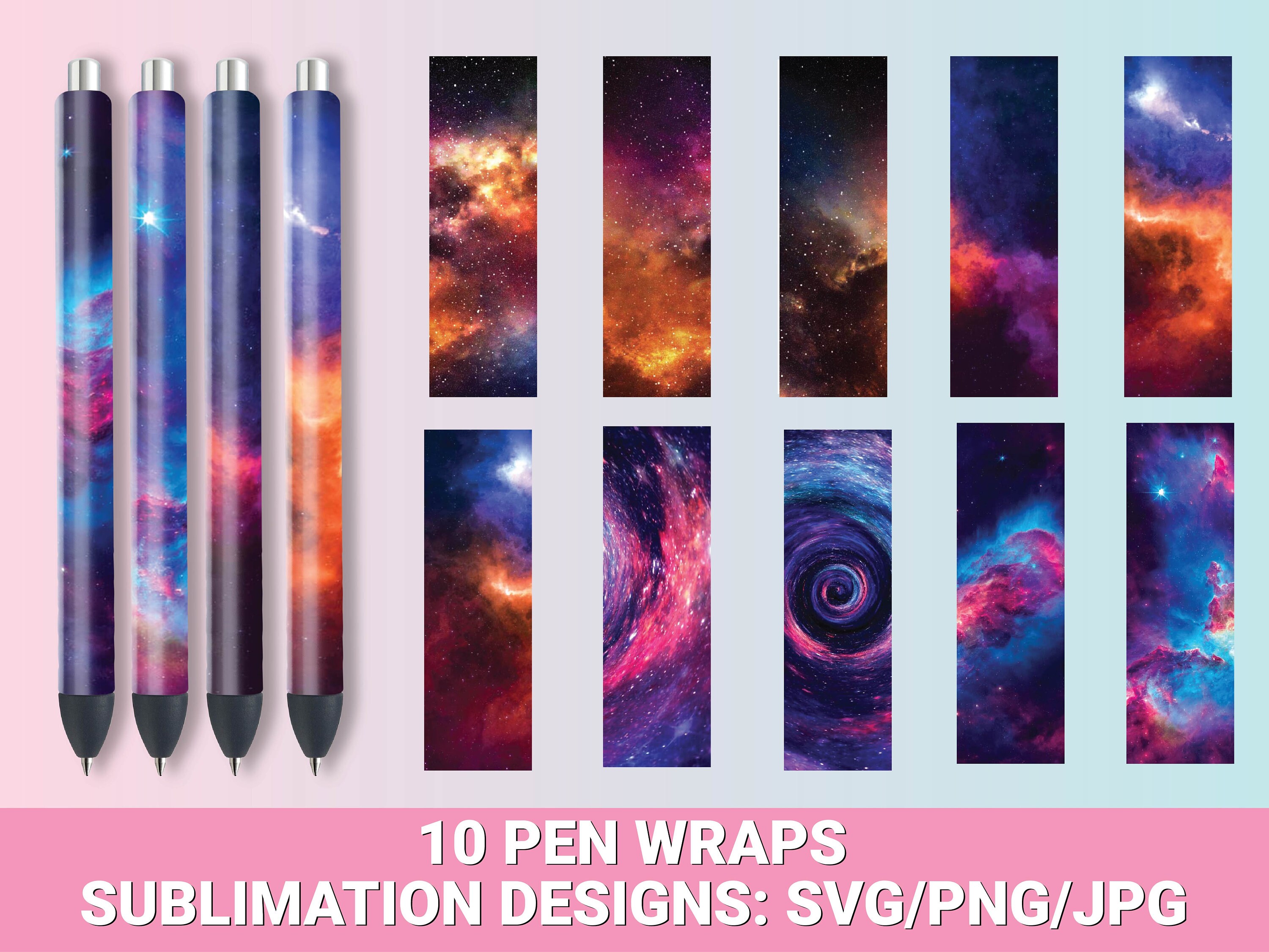 Pen Wraps Waterslides, Digital Download, Sublimation Design, Glitter ...