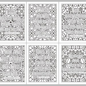 20+ Bible Verse Coloring Pages, Faith Based Coloring Book, Bible Verse ...