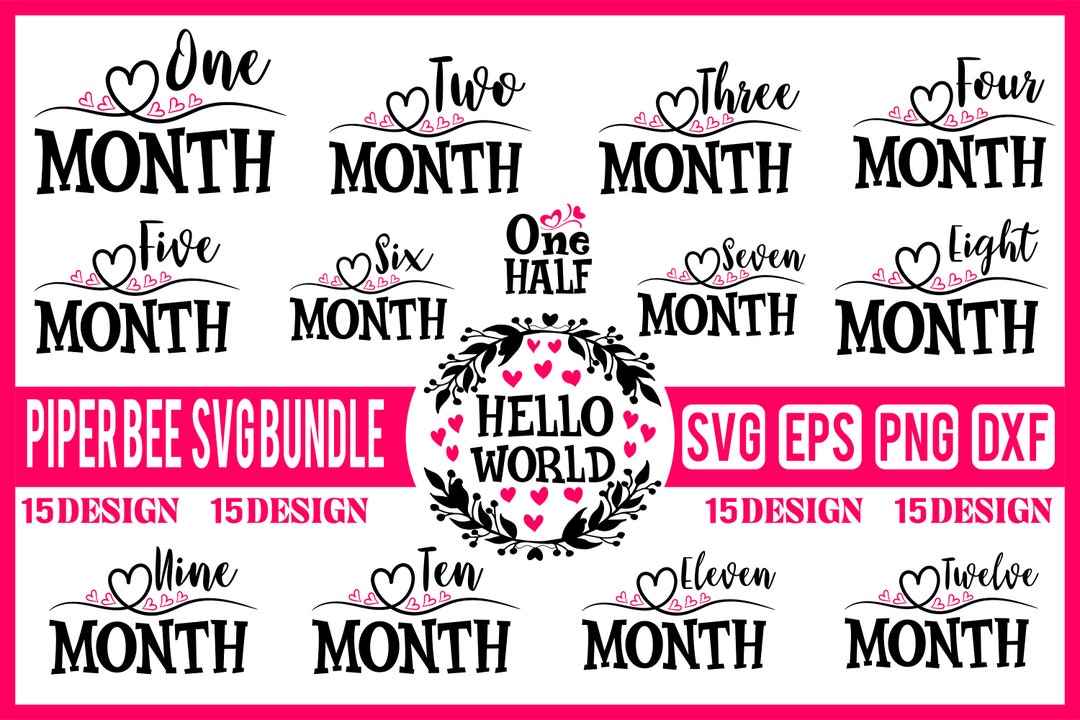 Hello World Svg, Baby Milestone Svg, Baby Boy Svg, Baby Girl Svg ...