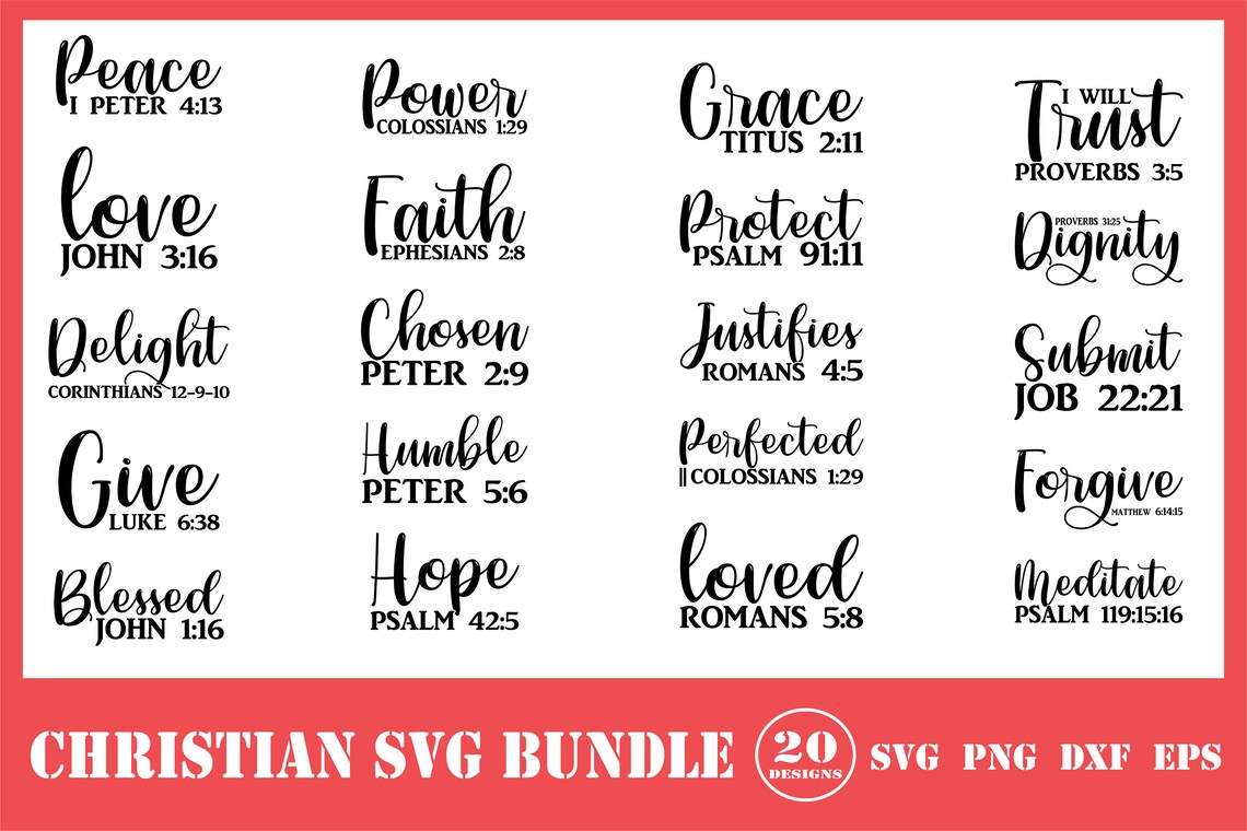 Christian Svg Bundle, Bible Verse Svg, Bible Quote Svg, Christian Quote ...