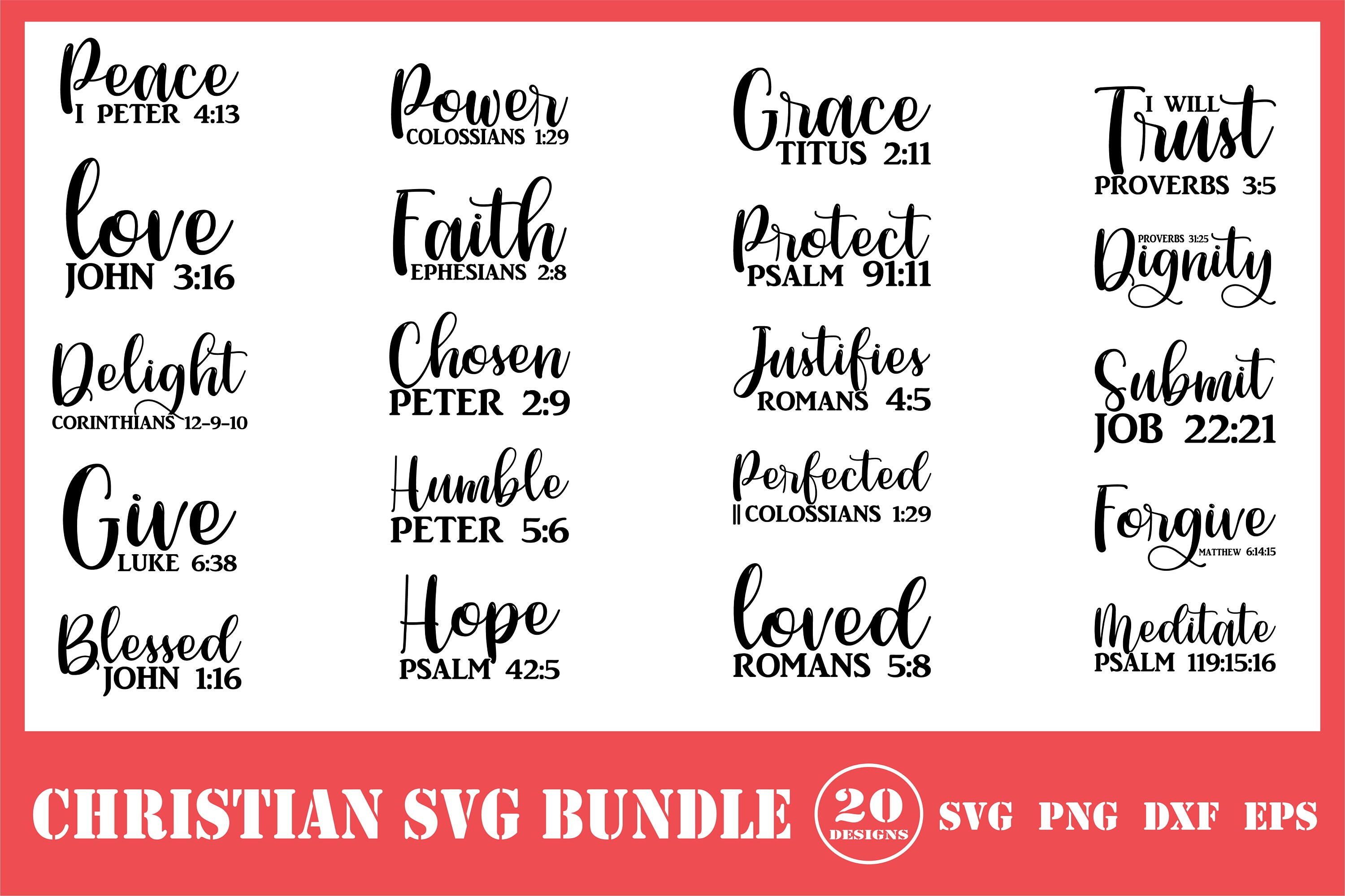 Christian Svg Bundle, Bible Verse Svg, Bible Quote Svg, Christian Quote ...