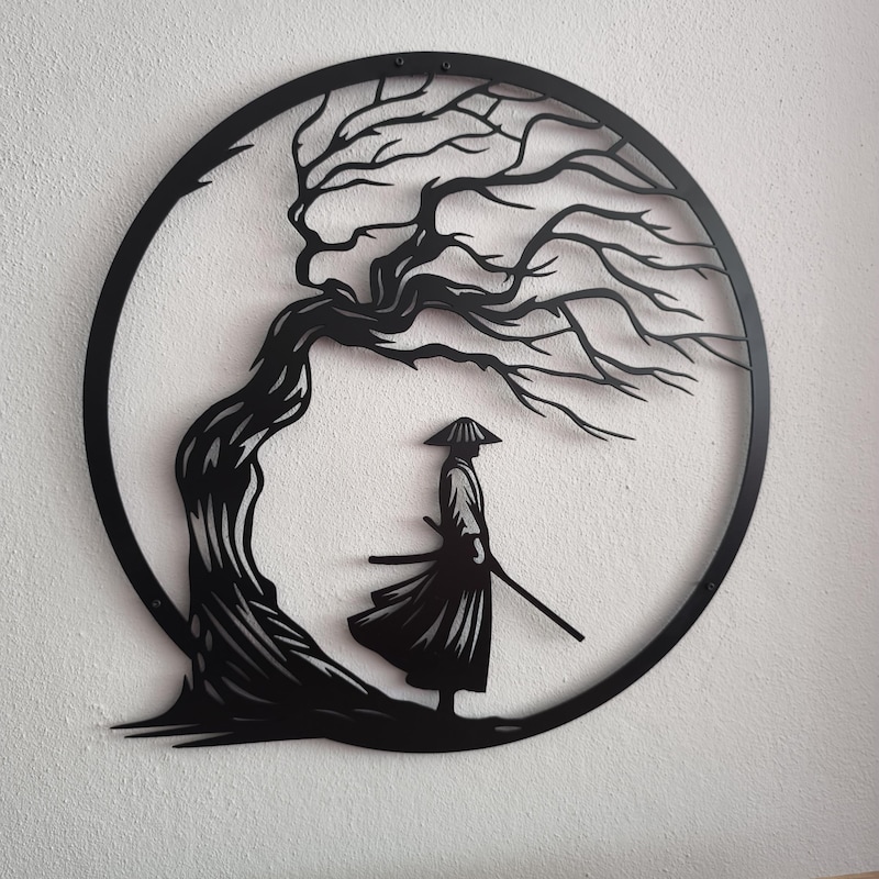 Samurai Small Metal Art - Etsy UK