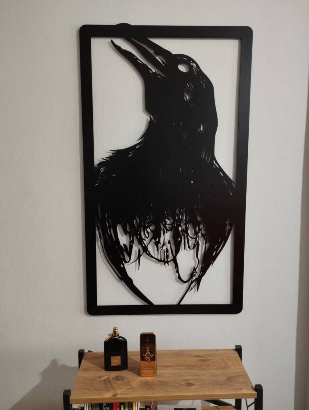 Crow Birdscrow Metal Wall Artcrow Wall Hangingbird Metal - Etsy