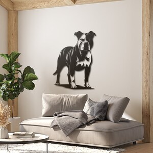 Pitbull Metal Wall Art - American Pitbull Terrier - Unique Gift for Dog ...