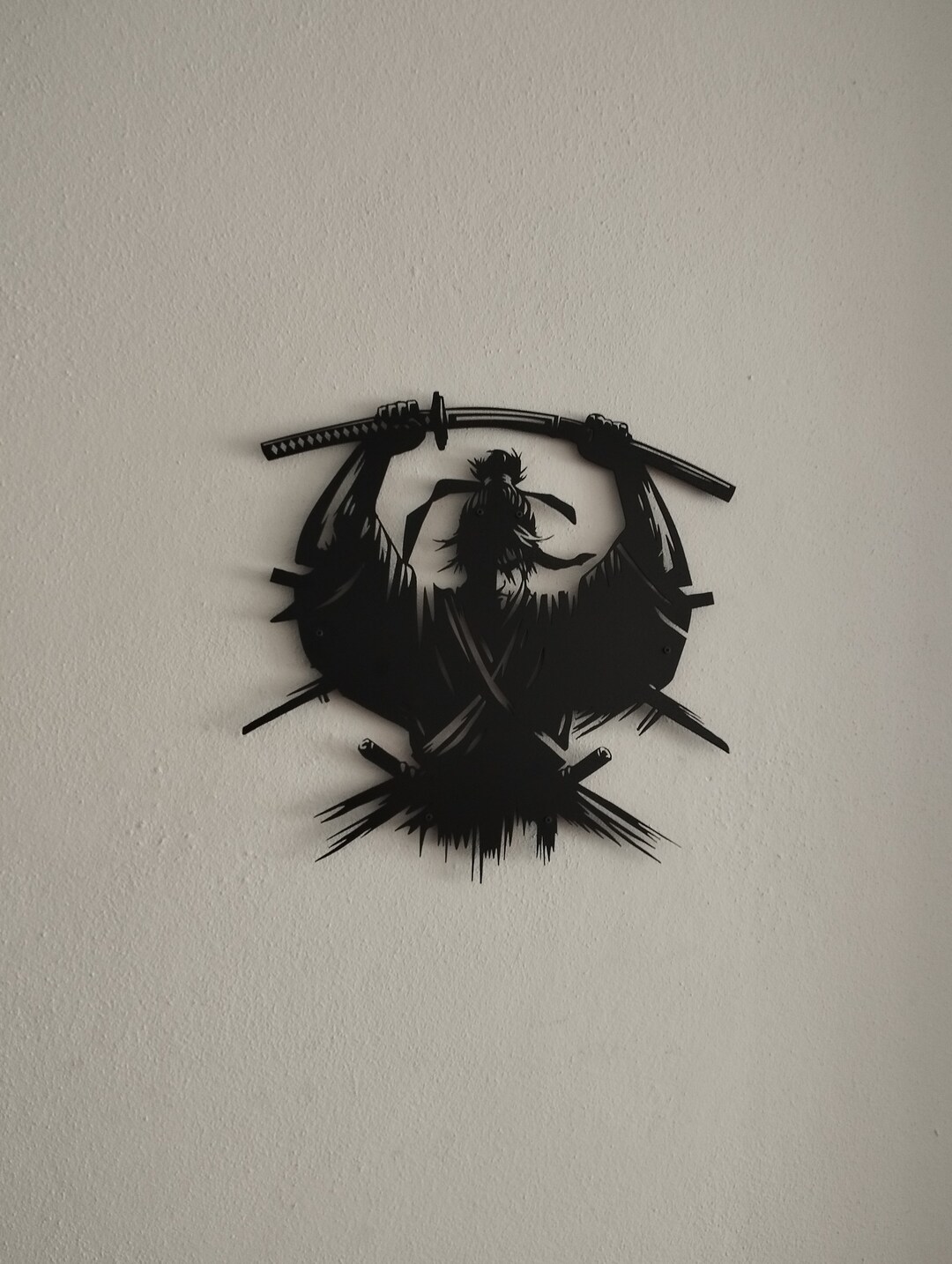 Samurai Metal Wall Art, Samurai Metal Wall Decor, Japanese Wall Art ...