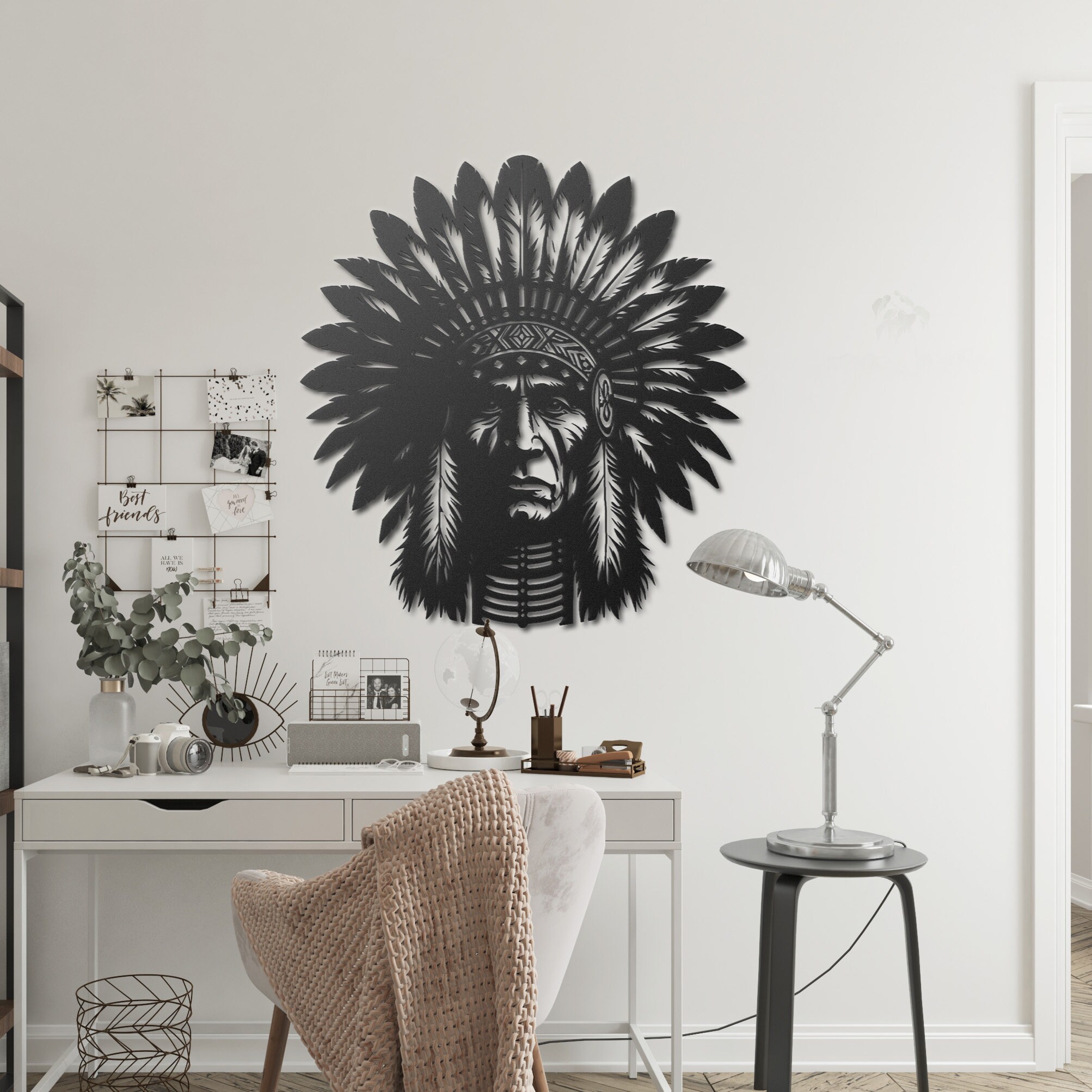 Big Chief Metal Wall Decor, War Eagle Wall Metal Sign, Red Indian Sign ...