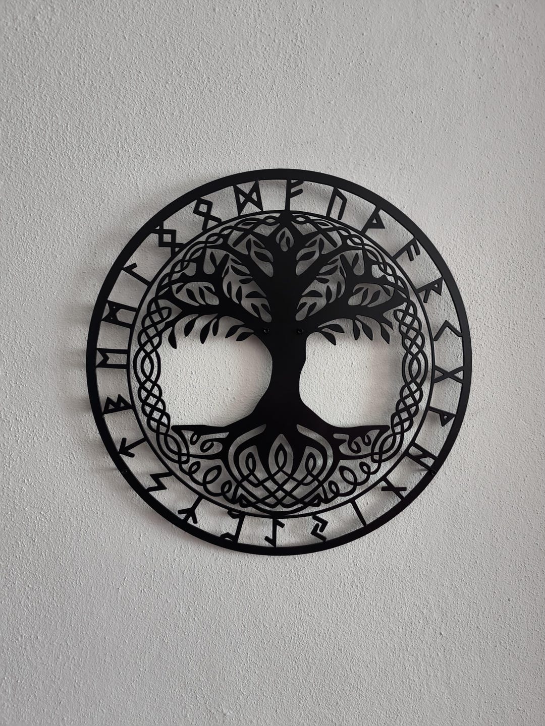 Celtic Tree of Life Metal Wall Art | Viking Runes Decor | Norse ...