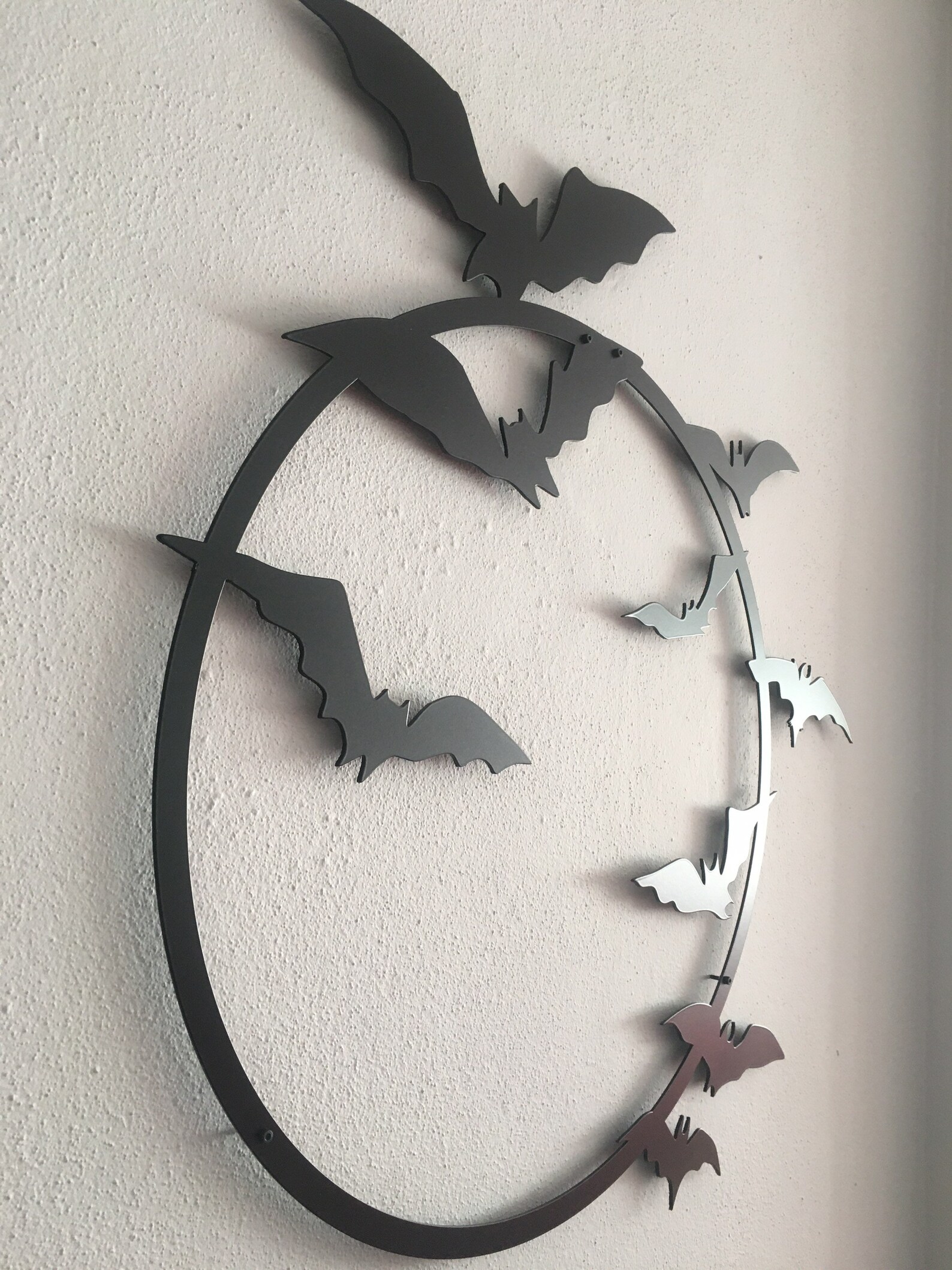 Flying Bats Metal Wall Artbats Metal Wall Decorbat Metal - Etsy