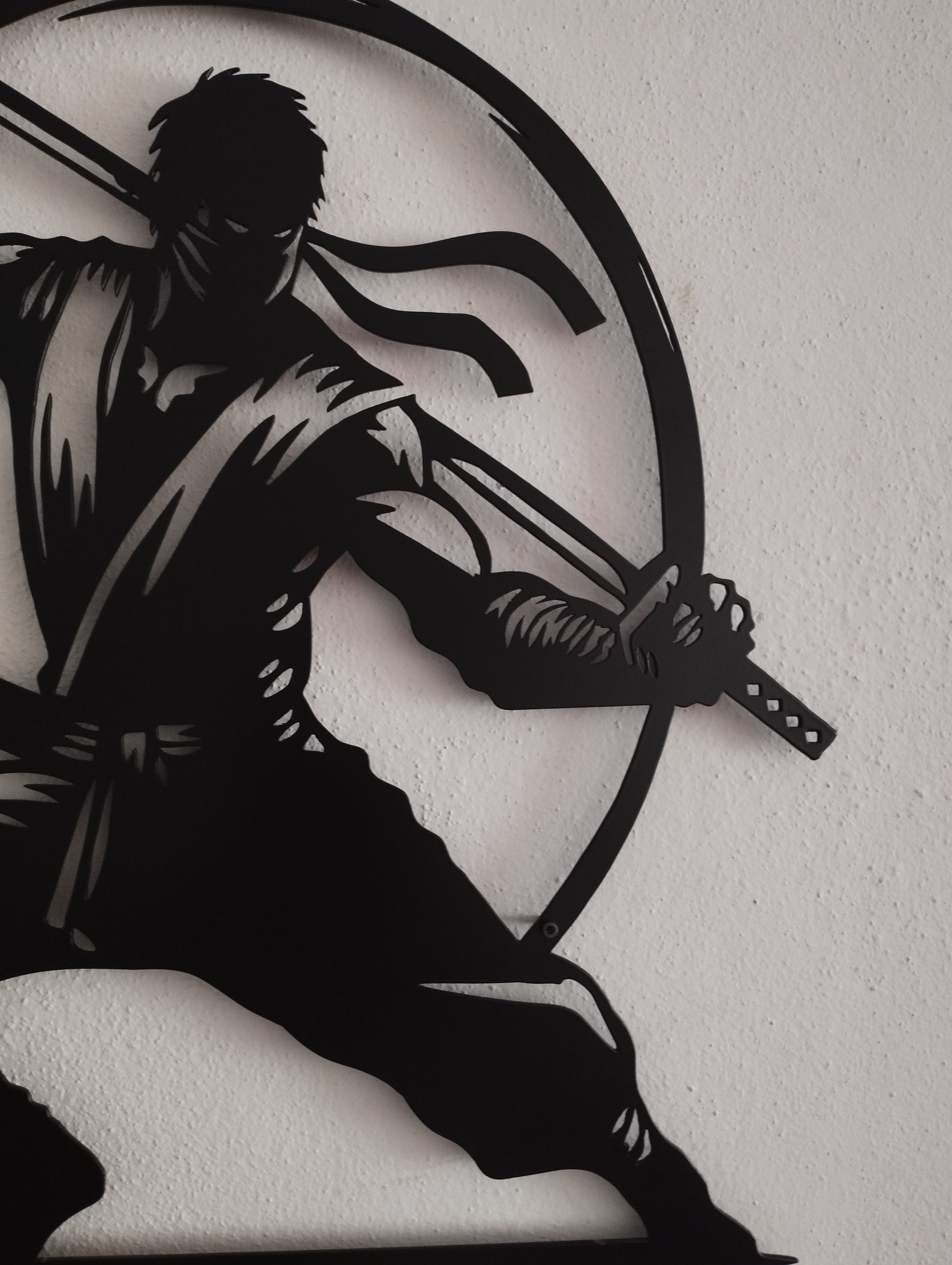 Japanese Samurai Metal Wall Art, Ninja Warrior Metal Wall Decor, Game ...