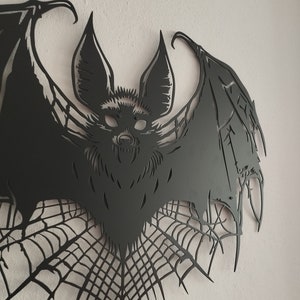 Bat Metal Wall Art, Bat Metal Wall Decor, Flying Bat Metal Sign ...