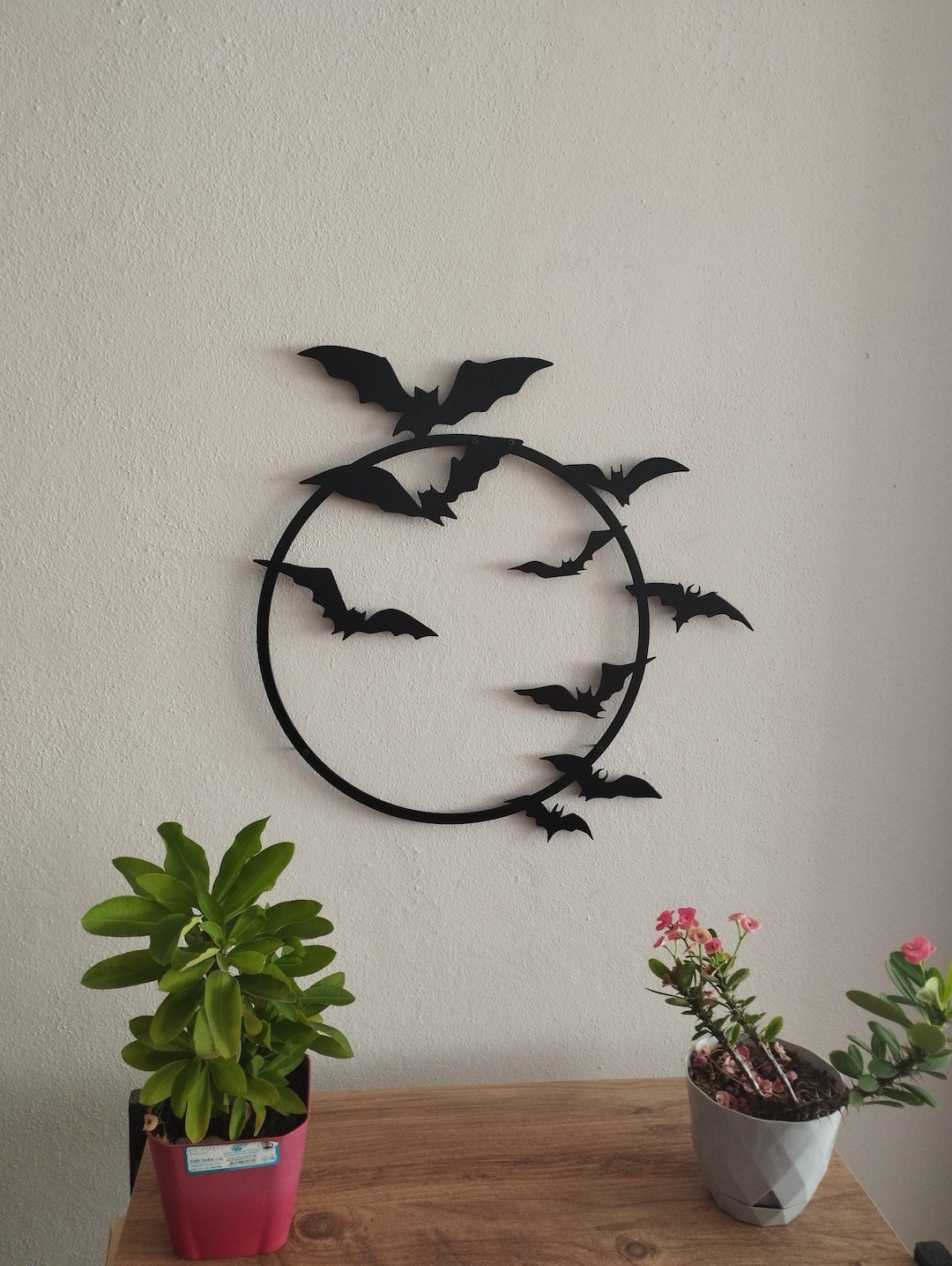 Flying Bats Metal Wall Art, Bats Metal Wall Decor, Bat Metal Sign ...