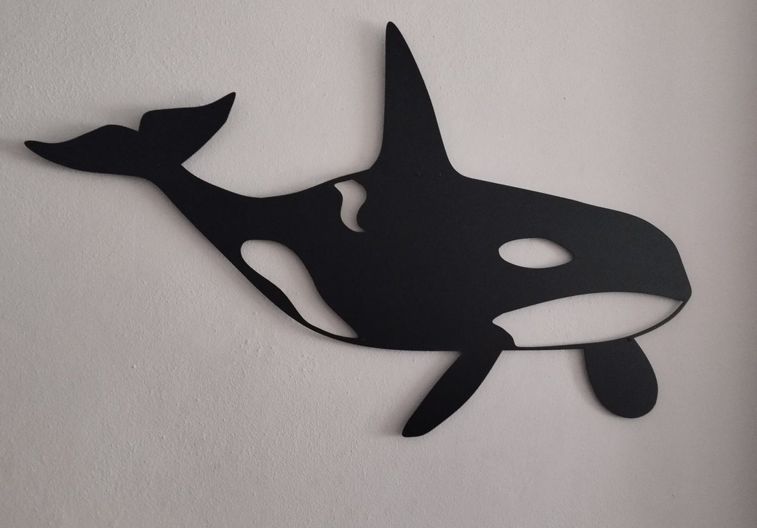 Orca Whale Metal Wall Art, Whale Metal Wall Decor, Large Whale Wall ...