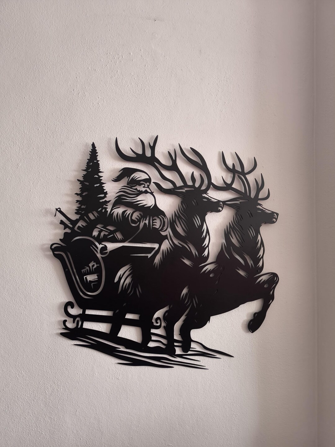 Santa Claus Metal Wall Art, Christmas Metal Wall Decor, Christmas Craft ...