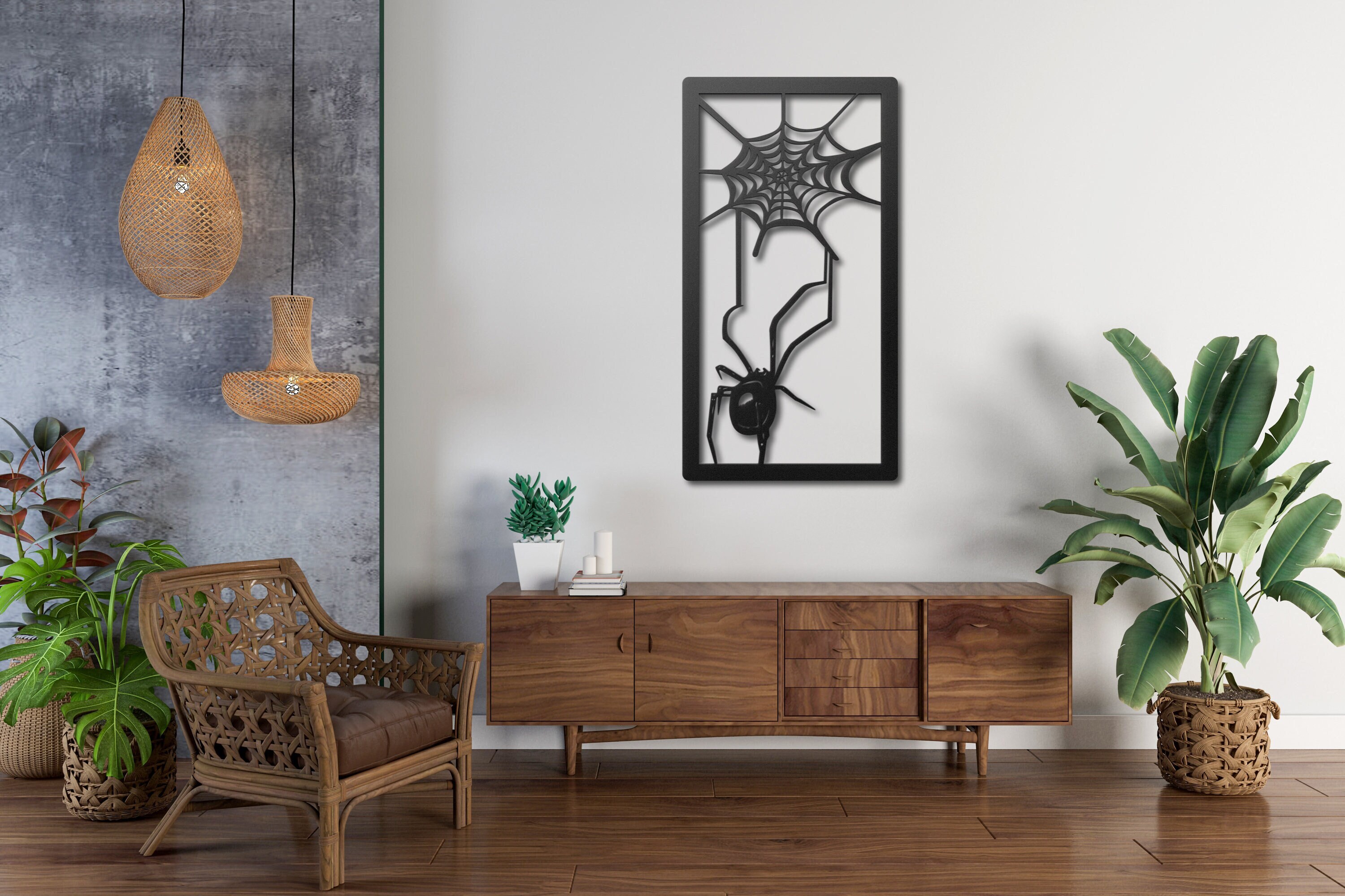 Spider Metal Wall Artspider Sculpture Metal Wall Decorinsect - Etsy