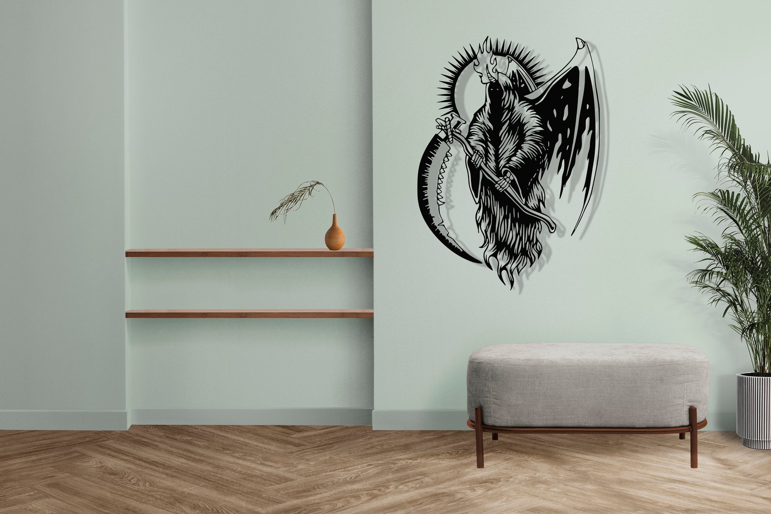 Grim Reaper Metal Wall Art / Reaper Metal Wall Sign / Gothic - Etsy