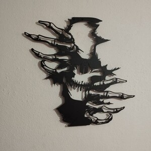 Skull Metal Wall Art Skeleton Metal Wall Decor Gothic Home - Etsy