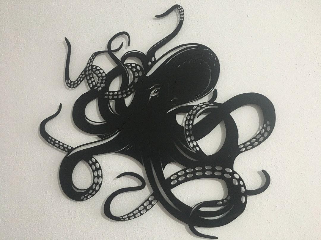 Octopus Metal Wall Art,metal Wall Sculpture for Bedroom,above Bed Decor ...