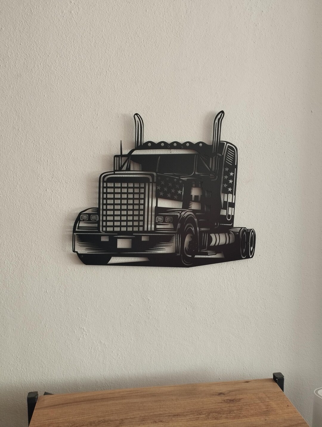 Semi Truck Metal Wall Decor, Freightliner Metal Sign, Truck Metal Wall ...