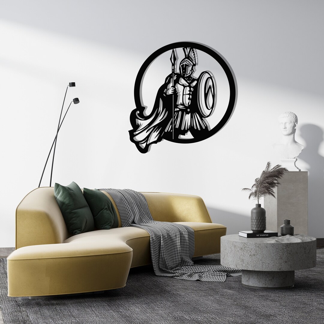Gladiator Metal Wall Decor | Spartan Metal Wall Art | Warrior Spartan ...