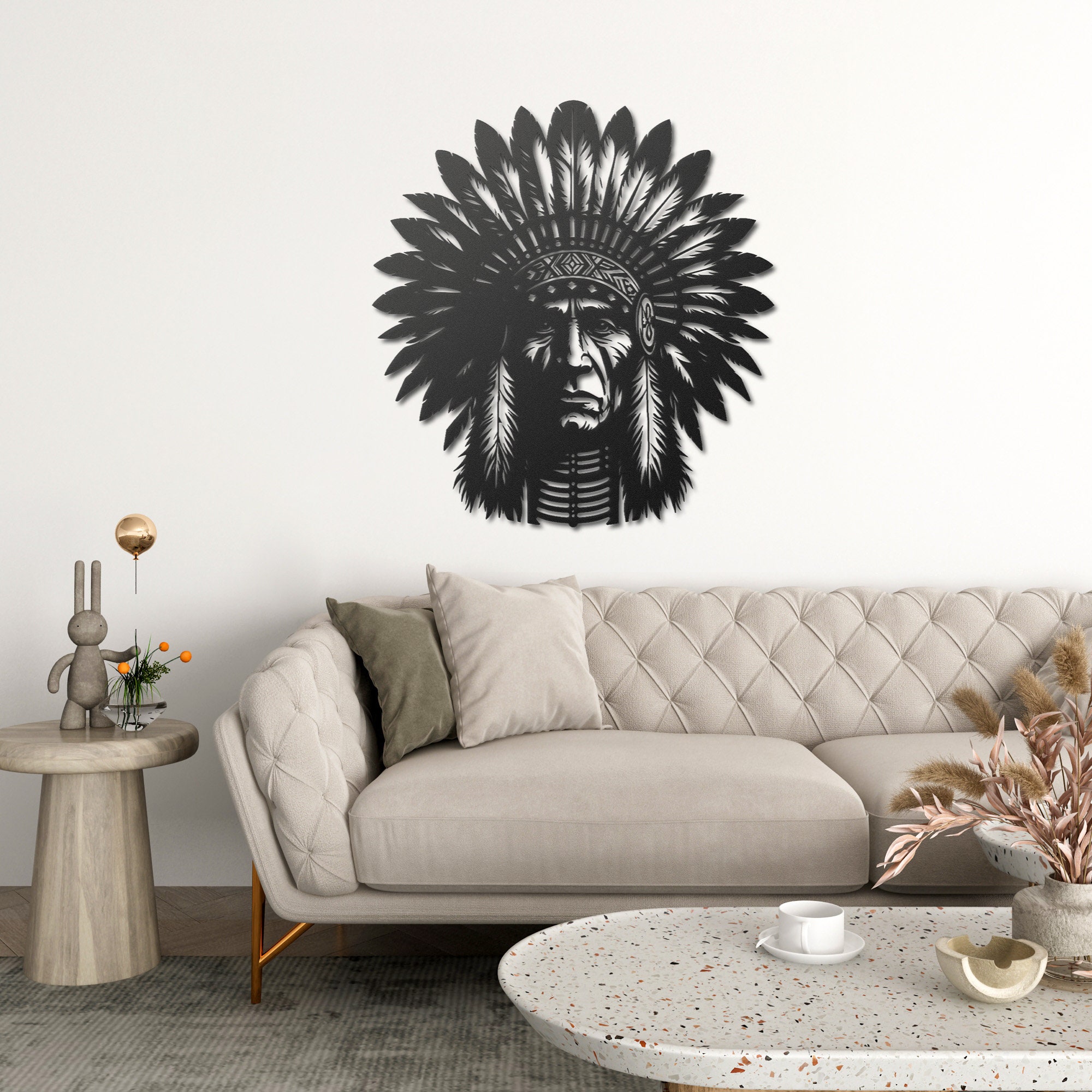 Big Chief Metal Wall Decor, War Eagle Wall Metal Sign, Red Indian Sign ...