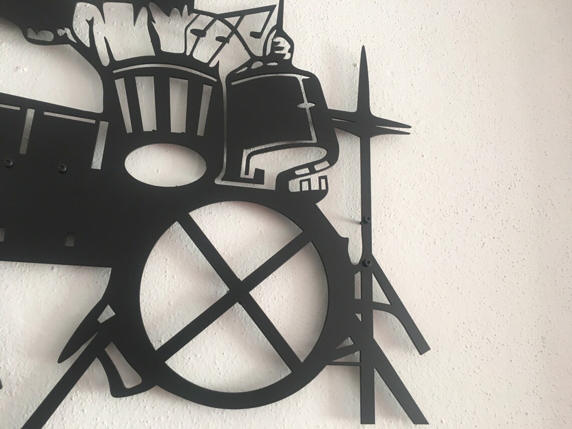 Drummer Metal Wall Artmusic Wall Decormusical Metal - Etsy