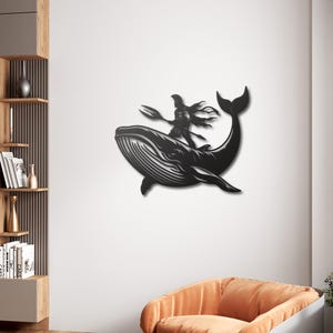 Spartan Warrior Whale Metal Wall Art, Gladiator Whale Metal Wall Art ...
