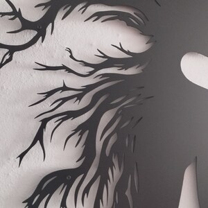 Tree Woman Metal Decor, Half Tree Half Woman Metal Wall Art, Unique ...