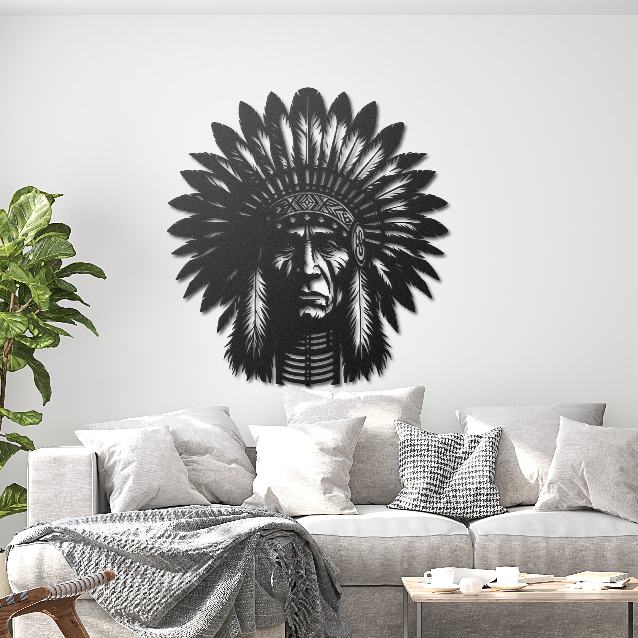 Big Chief Metal Wall Decor, War Eagle Wall Metal Sign, Red Indian Sign ...