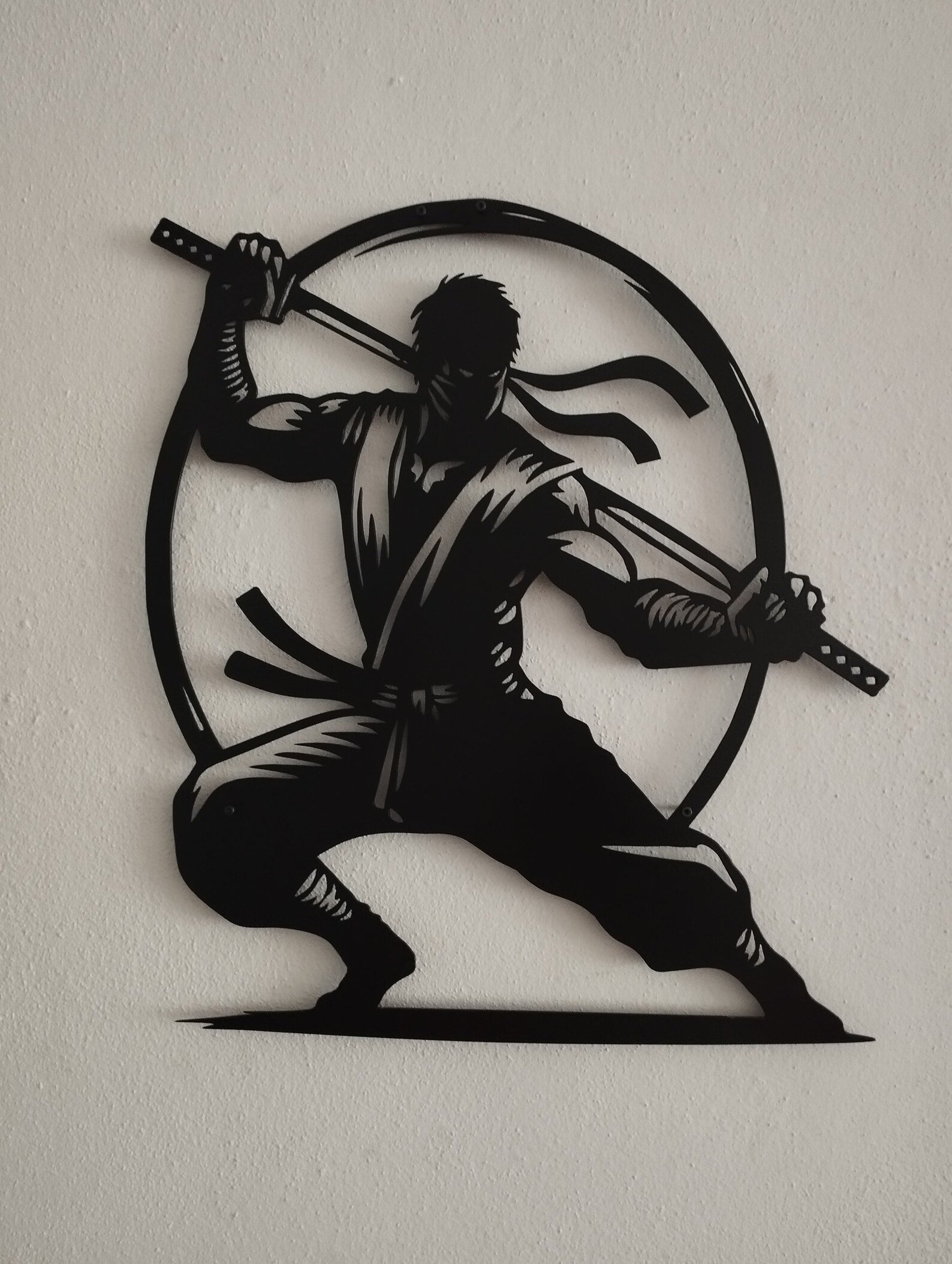 Japanese Samurai Metal Wall Art, Ninja Warrior Metal Wall Decor, Game ...