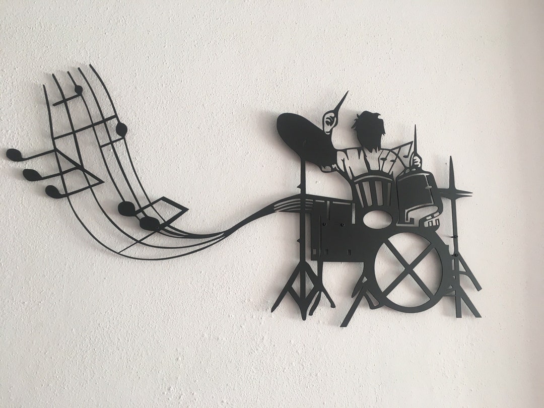 Drummer Metal Wall Art,music Wall Decor,musical Metal Sign,studio ...