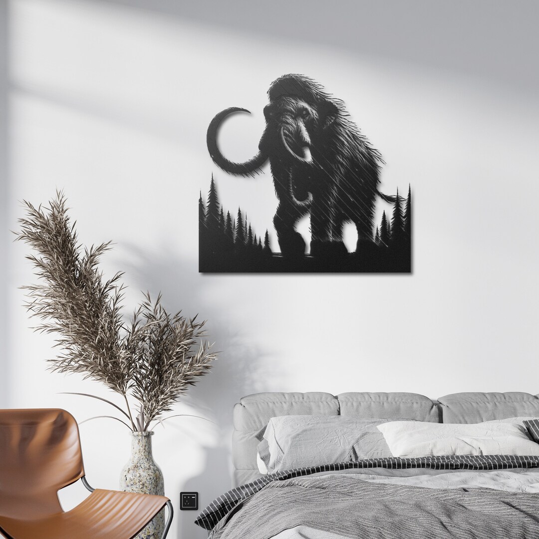 Mammoth Metal Wall Art, Mammoth Metal Sign, Ice Age Art, the Woolly ...