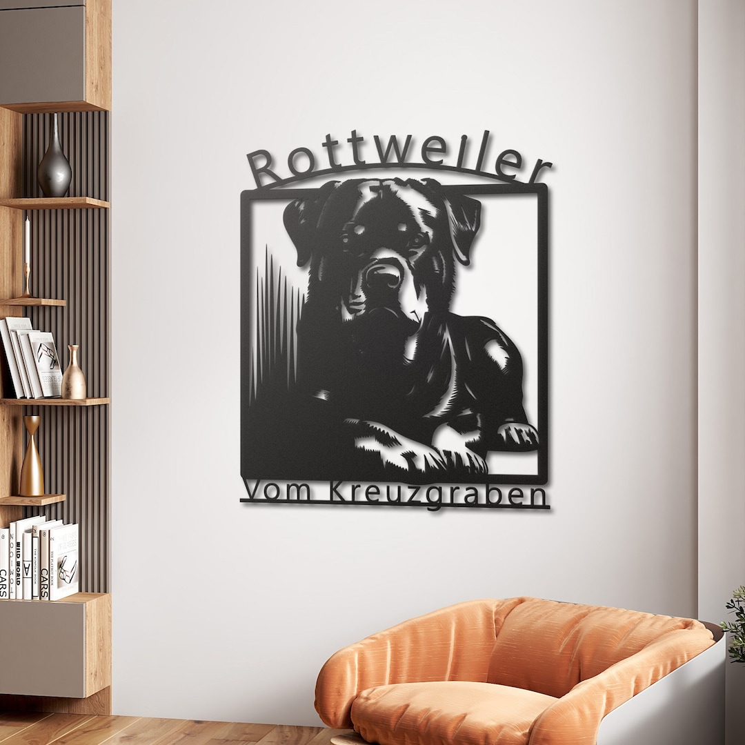 Rottweiler Custom Metal Wall Art custom Rottweiler Wall Decor Custom ...