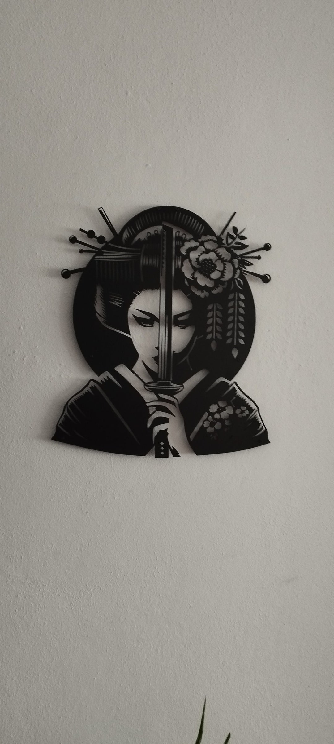 Geisha Metal Wall Art, Geisha Wall Decor, Japanese Wall Art, Geisha ...