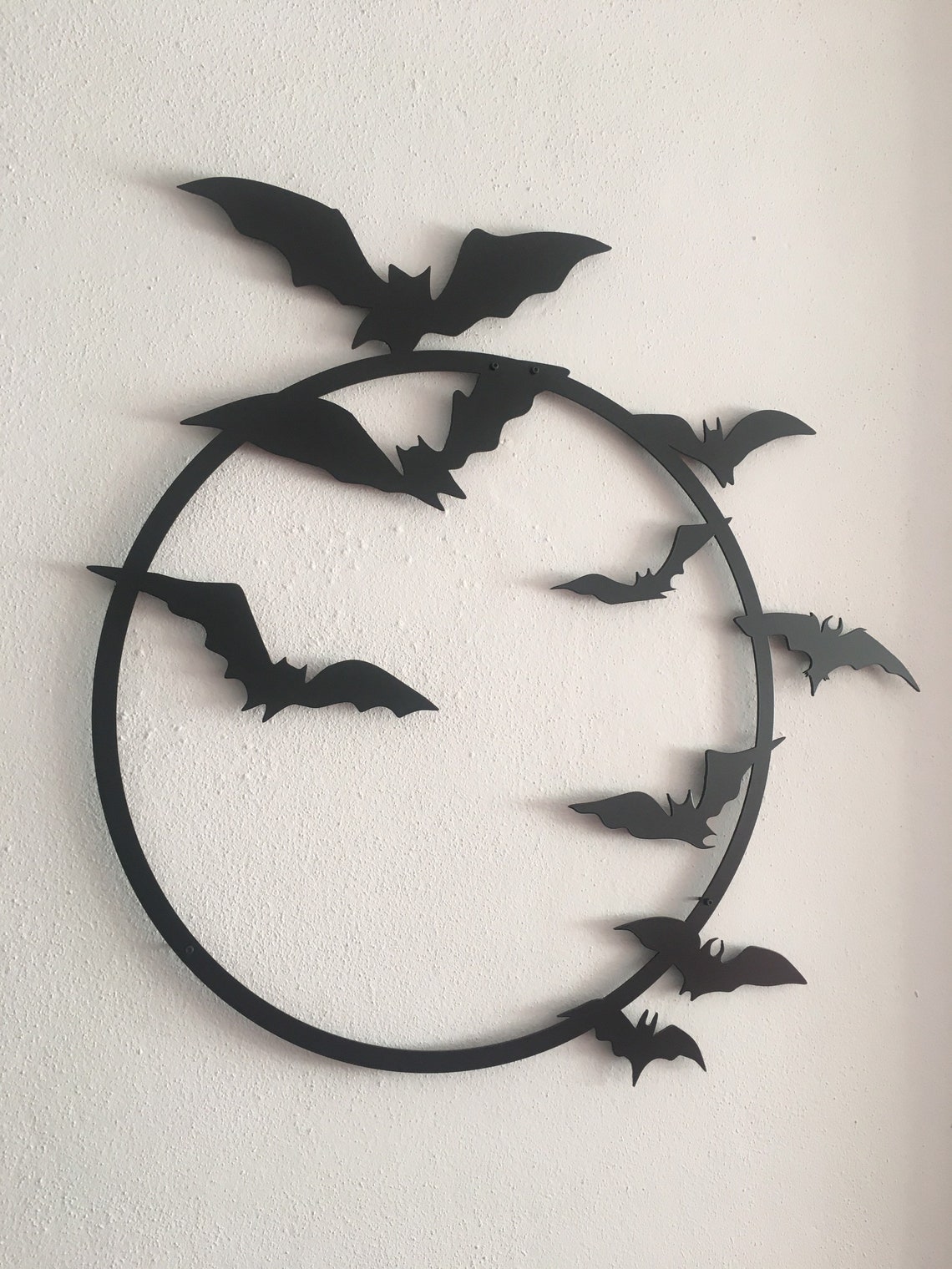 Flying Bats Metal Wall Artbats Metal Wall Decorbat Metal - Etsy