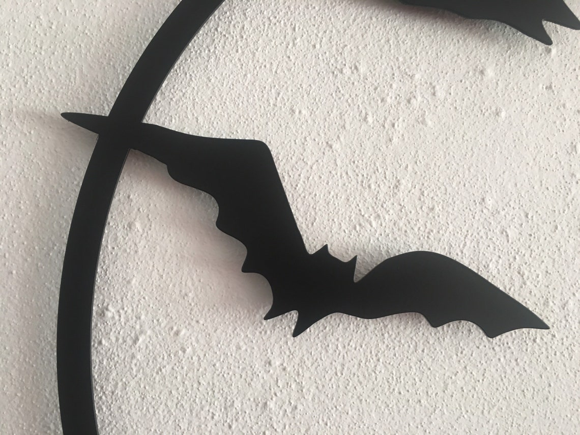 Flying Bats Metal Wall Artbats Metal Wall Decorbat Metal - Etsy