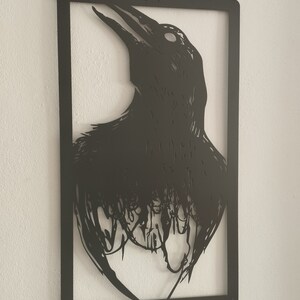 Crow Birdscrow Metal Wall Artcrow Wall Hangingbird Metal - Etsy