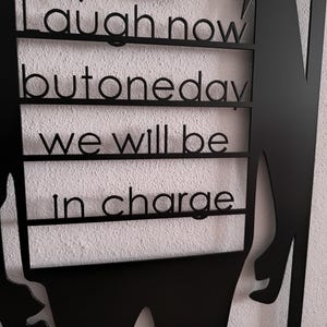 BANKSY Monkey Metal Wall Art, Laugh Now but One Day We'll Be in Charge ...