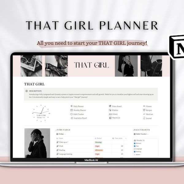 Learning Notion Dashboard Self Development Personal Growth Workspace ...