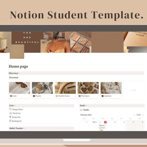 Notion 2023 Goal Template Notion Dashboard All in One - Etsy