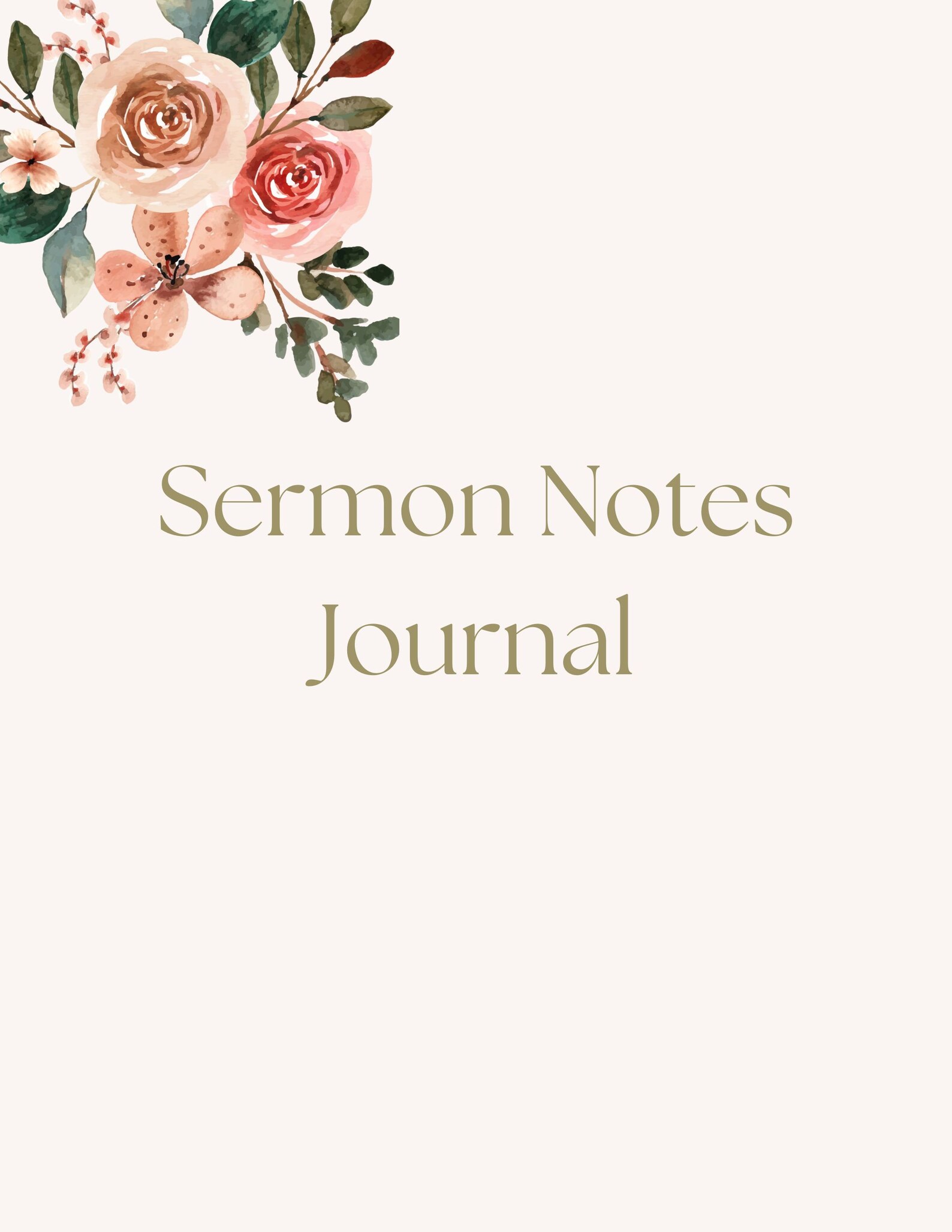 Printable and PDF Fillable Sermon Notes - Etsy