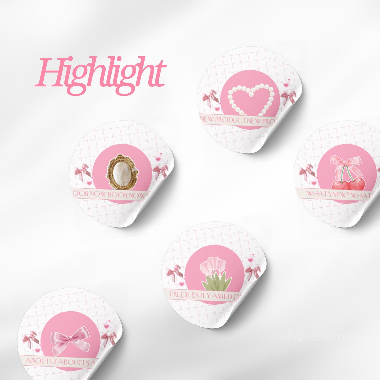 Coquette Instagram Templates Coquette Social Media Posts and Stories ...