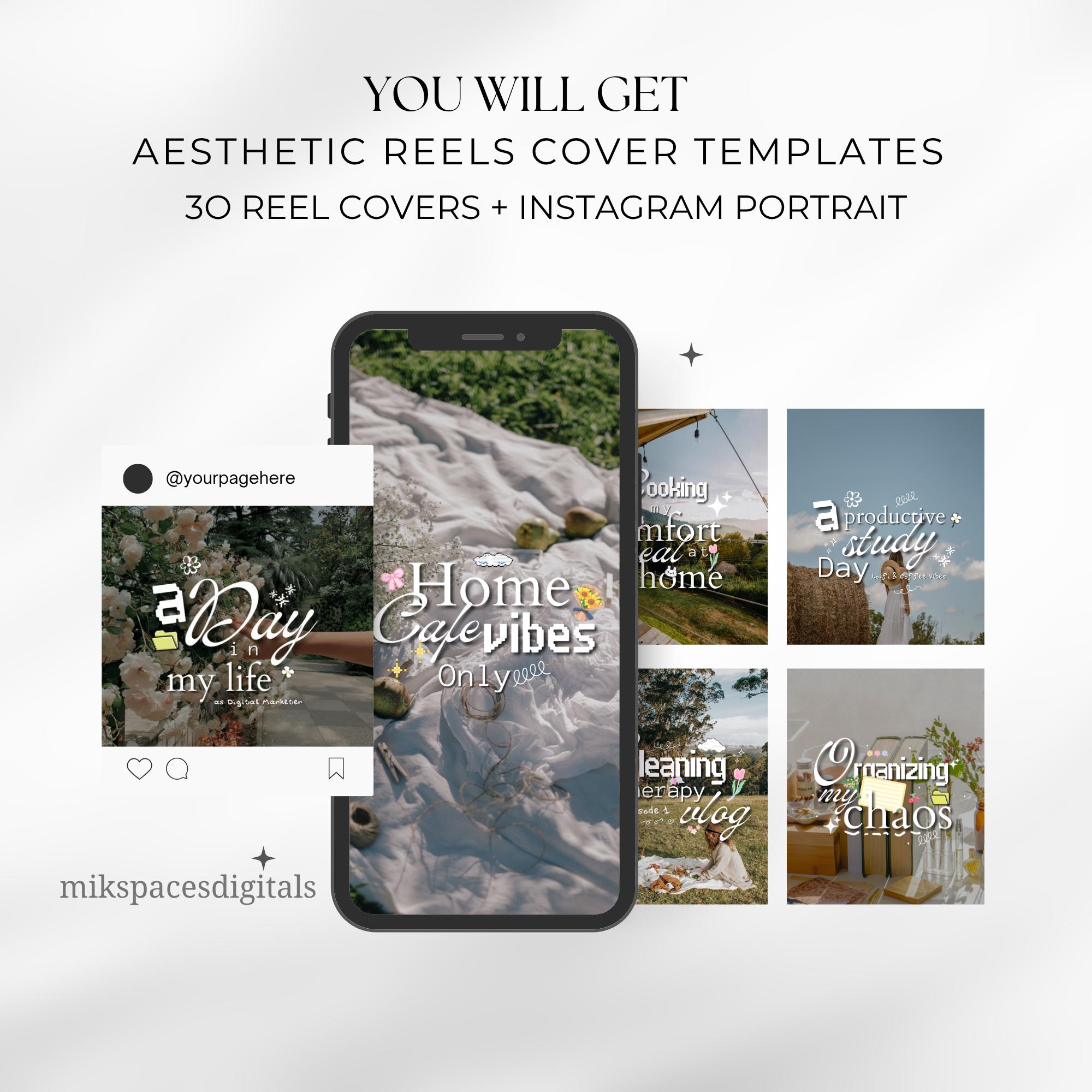 Cozy Faceless Vlog Instagram GRWM Reel Covers Templates Trendy Reels ...