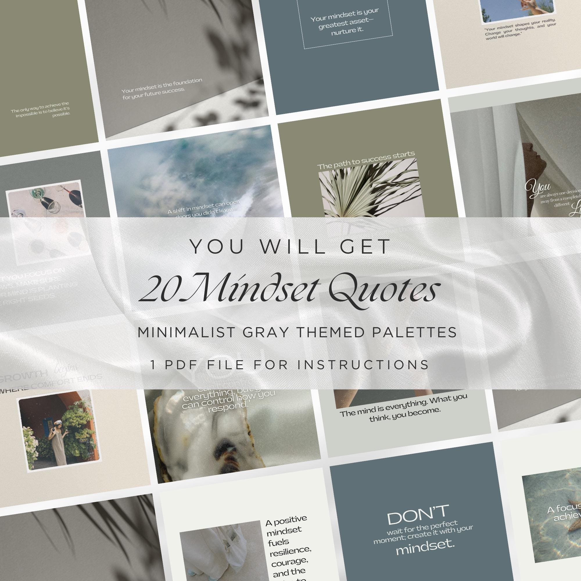 20 Mindset Quotes Templates Mindset Instagram Templates Mindset IG ...