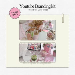 Youtube Branding Kit Youtube Thumbnail Templates Pink Theme Youtube ...