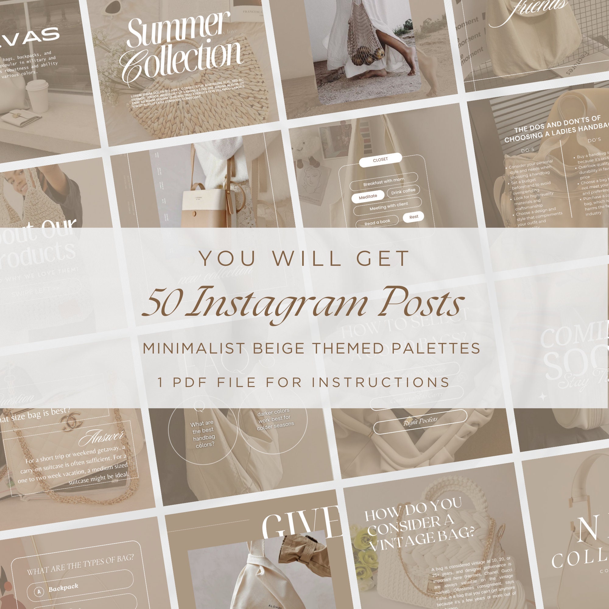 120 Bags Collection Templates Women Bag Business Instagram Templates ...