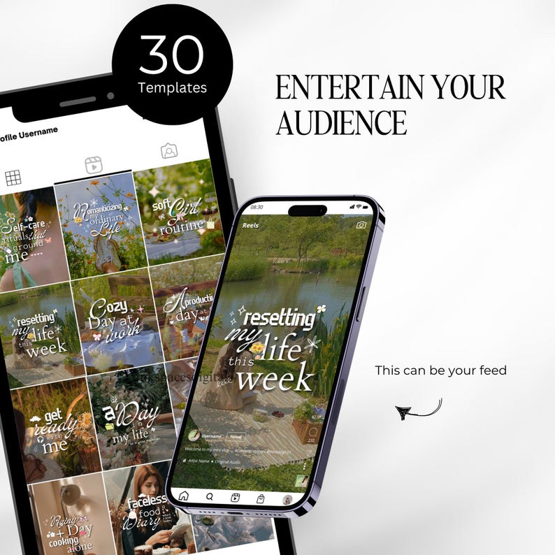 Faceless Vlog Instagram Reel Covers Templates Trendy Reels Mini Vlog ...