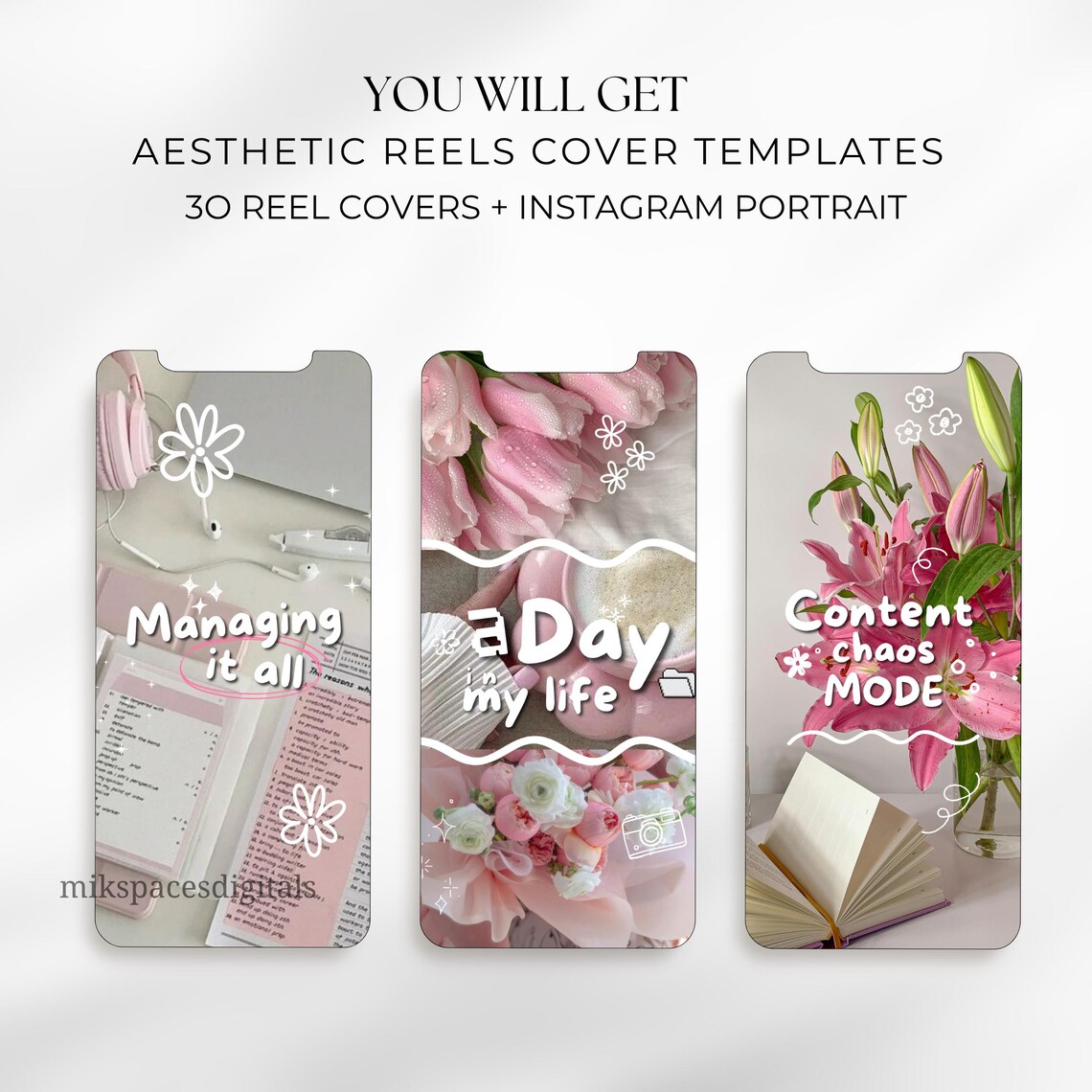 Instagram Reel Covers Girly Pink Instagram Reel Template Soft Girl Reel ...