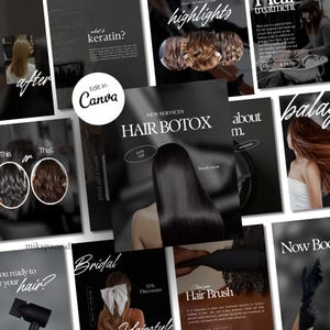 Hair Social Media Templates Instagram Post for Hair Salon Hairdresser ...