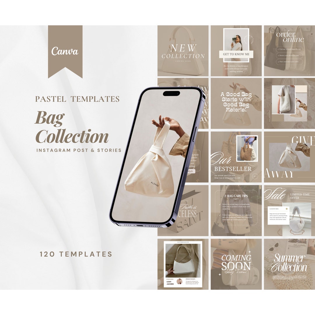 120 Bags Collection Templates Women Bag Business Instagram Templates ...